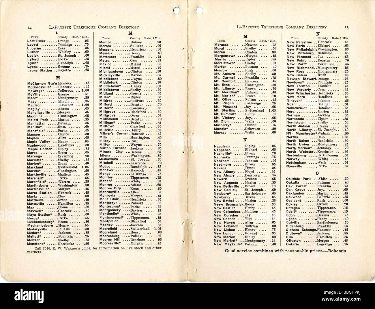 This is the 1909 telephone directory for Lafayette, Indiana, featuring ...
