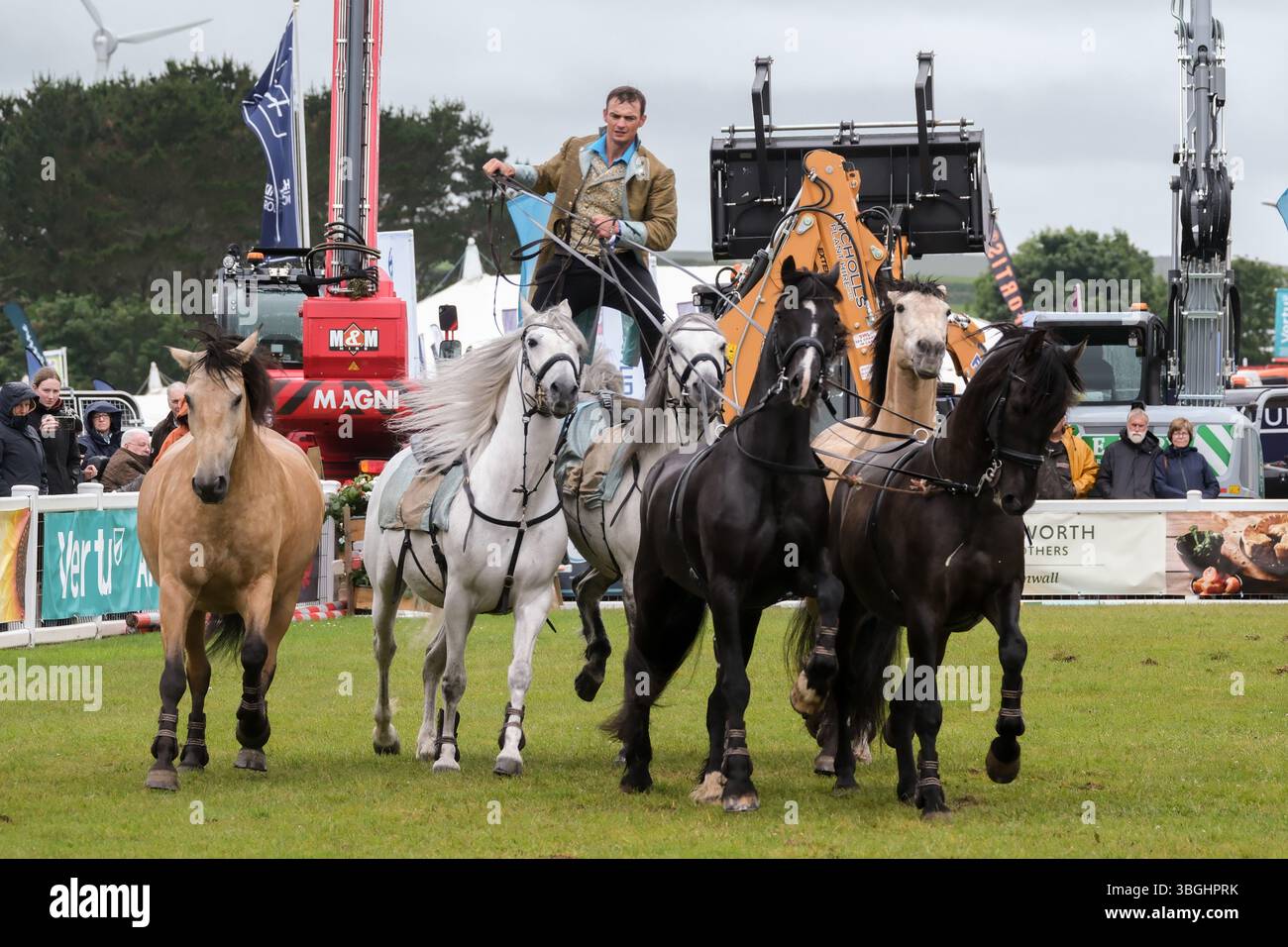 A horse rider at the Royal Cornwall Show at the Royal Cornwall ...
