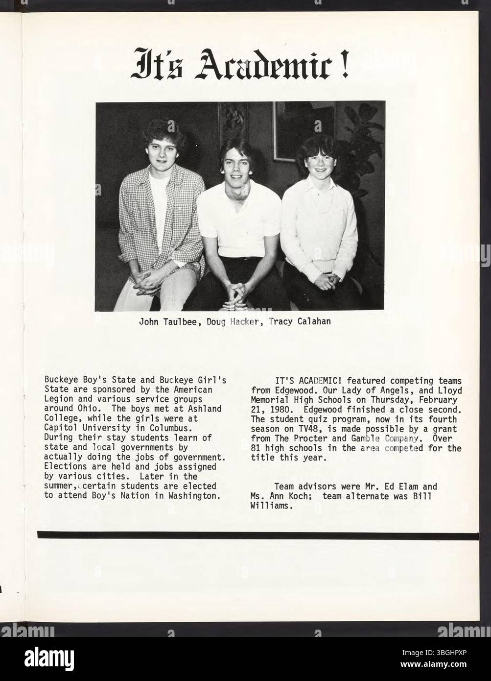 The 1980 Edgewood High School yearbook continues to document the senior ...