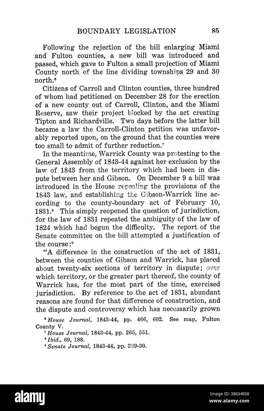 Indiana Boundaries, 1967 reprint, includes detailed maps and ...