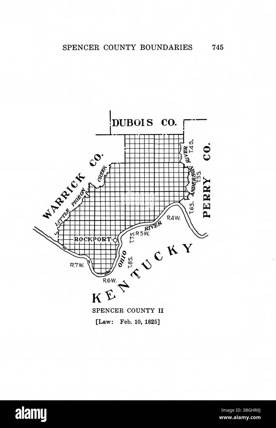 'Indiana Boundaries' (1967 reprint) details the state's boundary ...