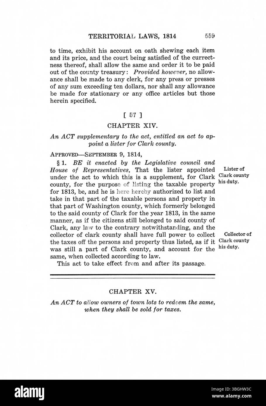 Page 574 of *The Laws of Indiana Territory, 1809-1816* details Indiana ...