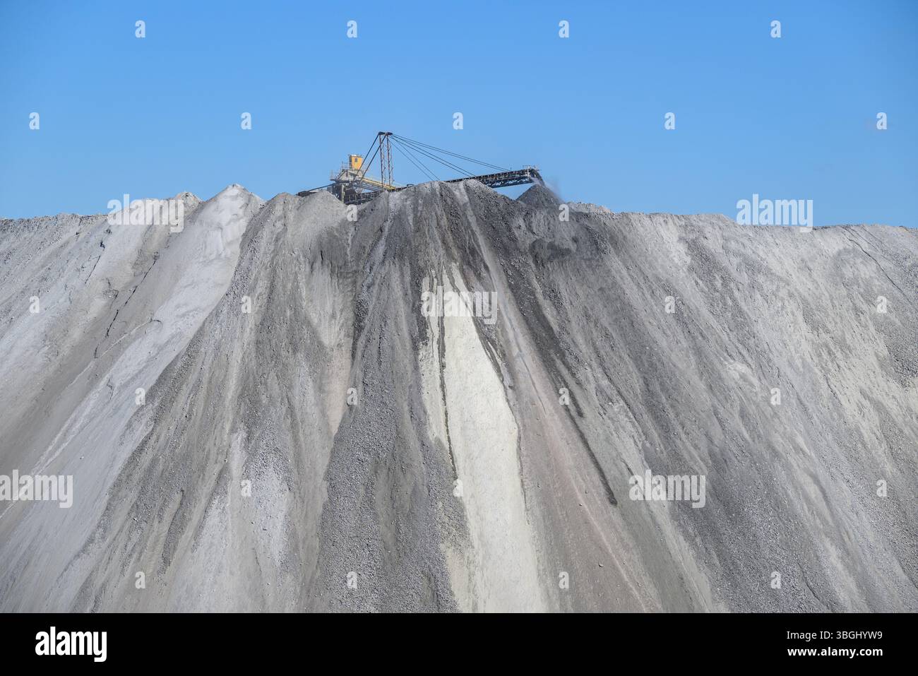 Heaps of tailings and mine dumps in Bor, Eastern Serbia, one of the ...