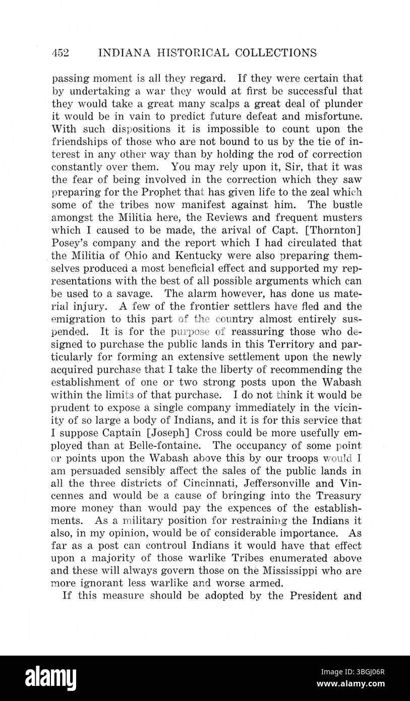 This page from 'Messages and Letters of William Henry Harrison' (1922 ...