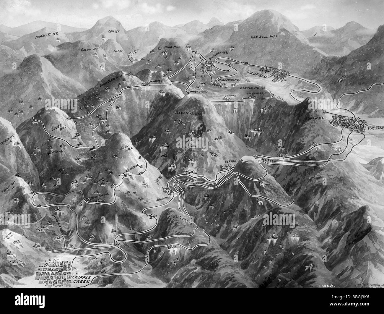Gold hill map Black and White Stock Photos & Images - Alamy