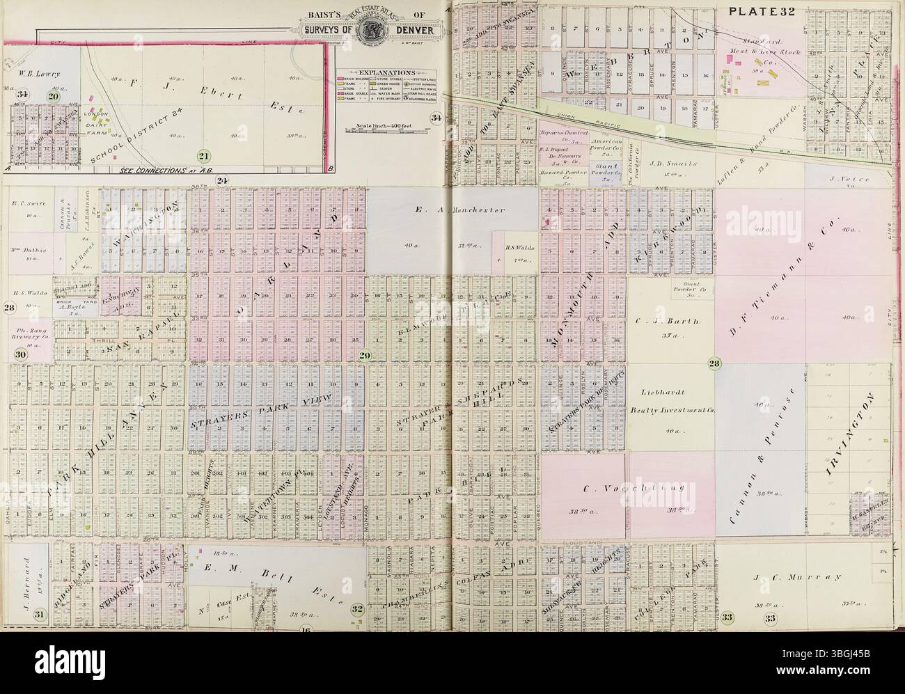 This page of Baist's Real Estate Atlas of Denver, compiled in one ...