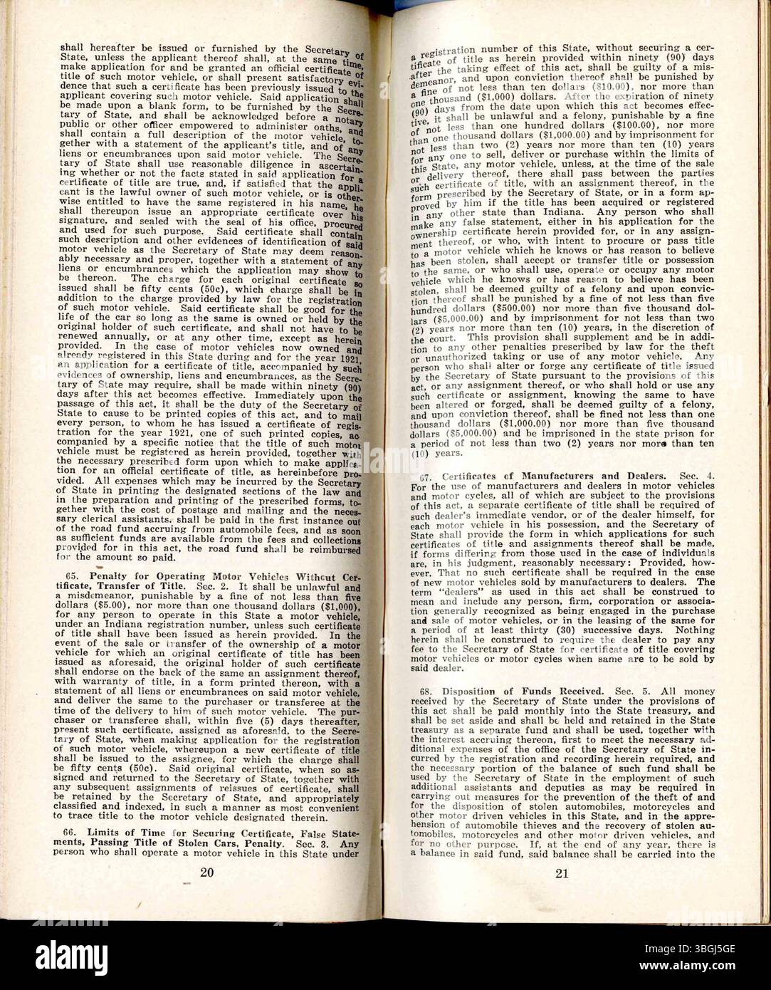 The 1925 motor vehicle and highway laws for Indiana, including a list ...