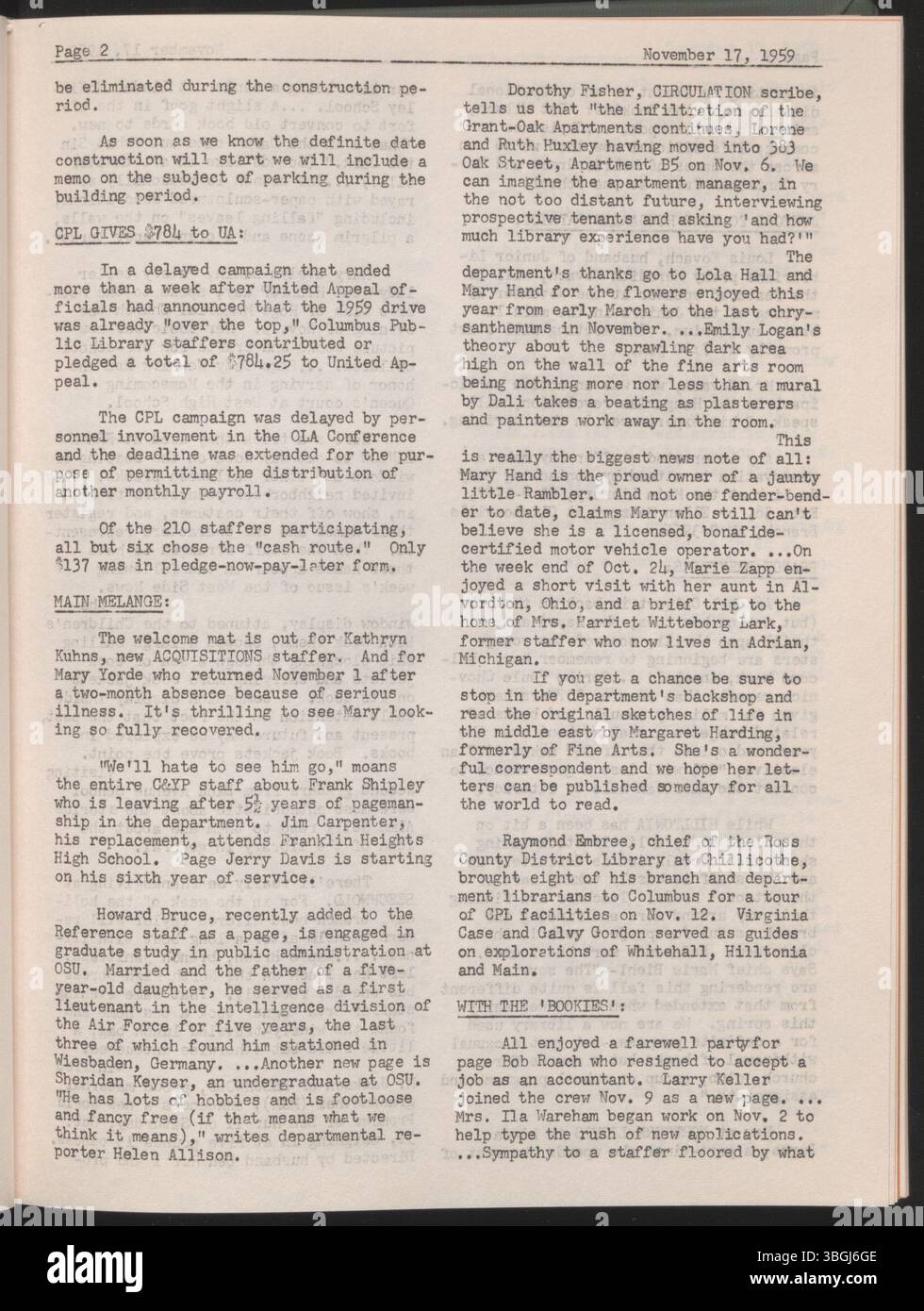 1959 newsletters hi-res stock photography and images - Alamy