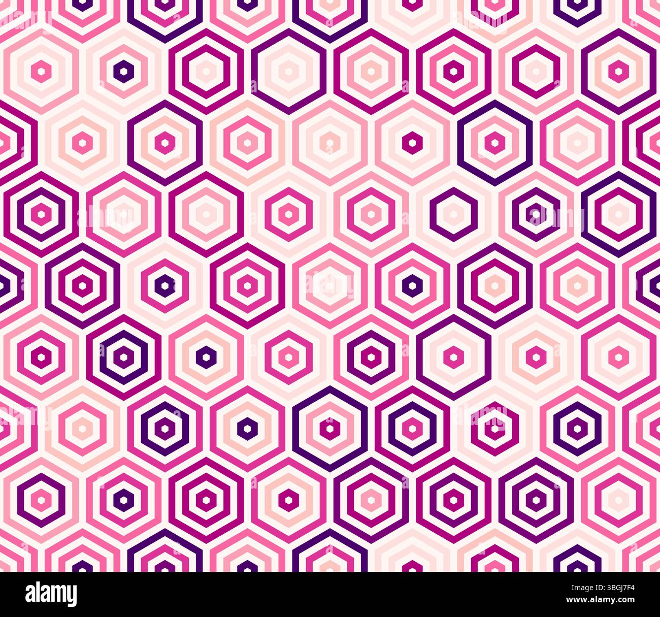 Seamless geometric pattern. Stacked hexagon bold mosaic cell. Honeycomb cells. Multiple tones ...
