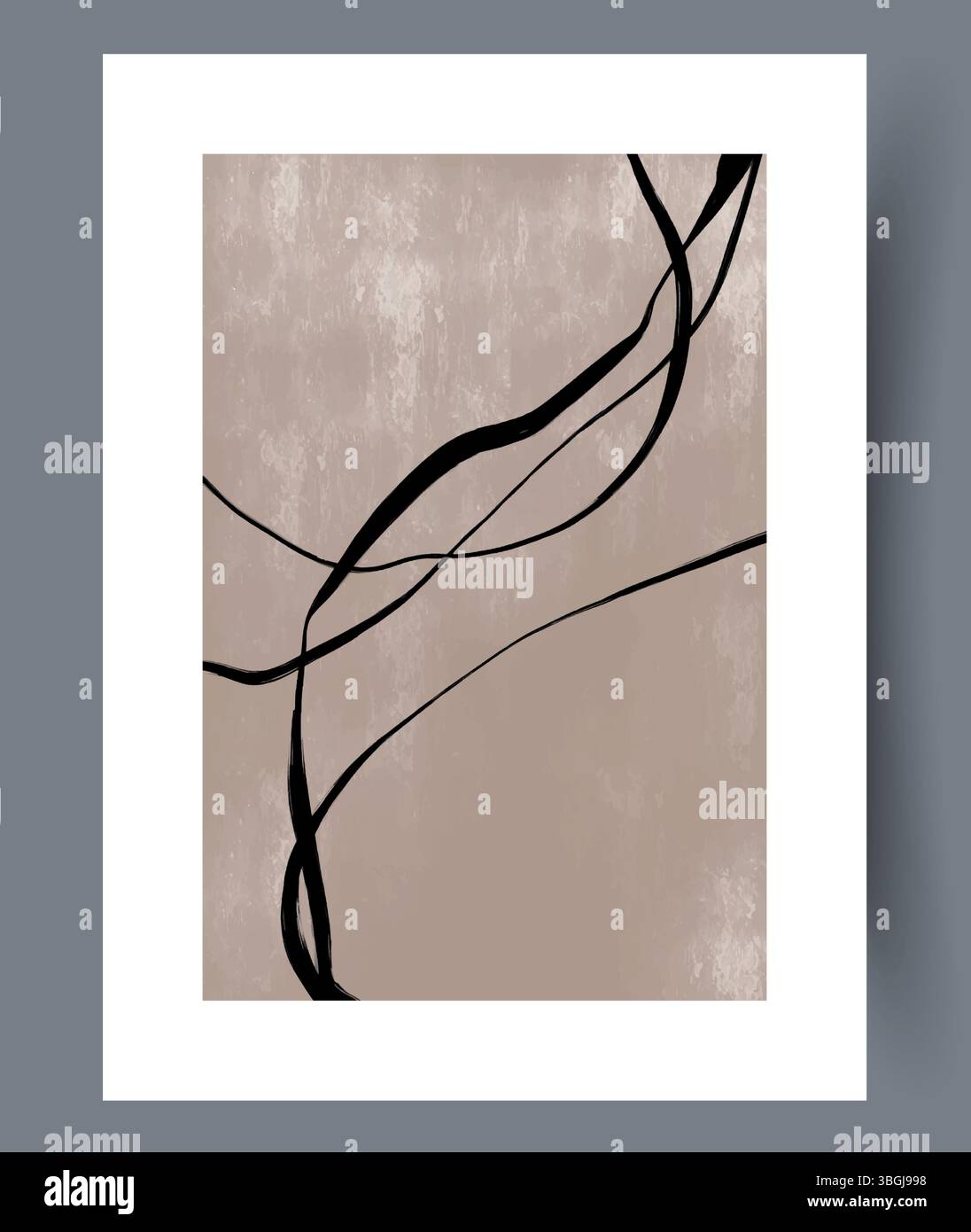 Abstract Lines on a Neutral Background An artistic blend of modern ...