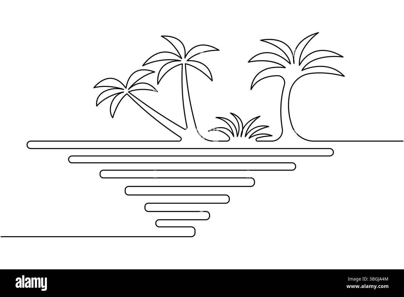 Sunset one line Stock Vector Images - Alamy