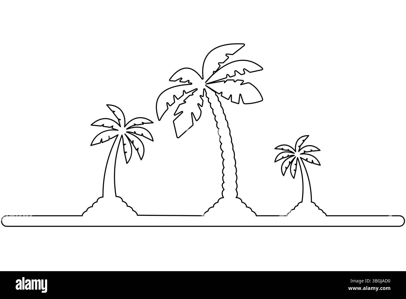 Single line palm tree drawing modern minimalist tyle Stock Vector Image ...