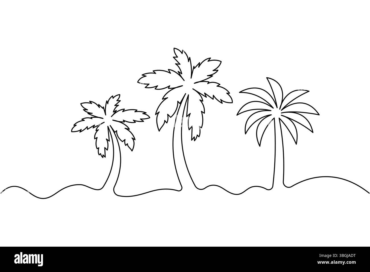 Palm leaf pattern simple Stock Vector Images - Alamy