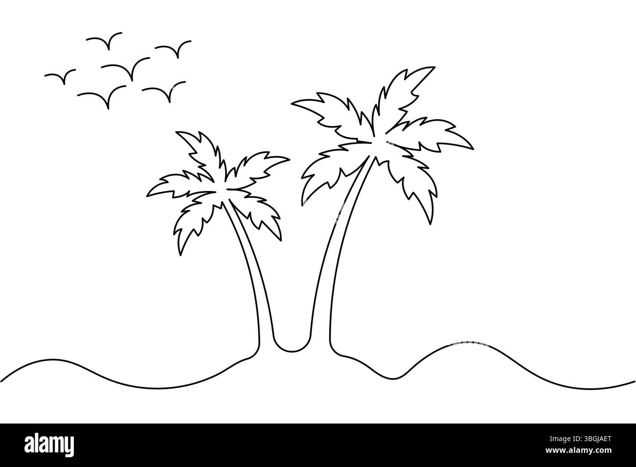 Palm leaf pattern simple Stock Vector Images - Alamy