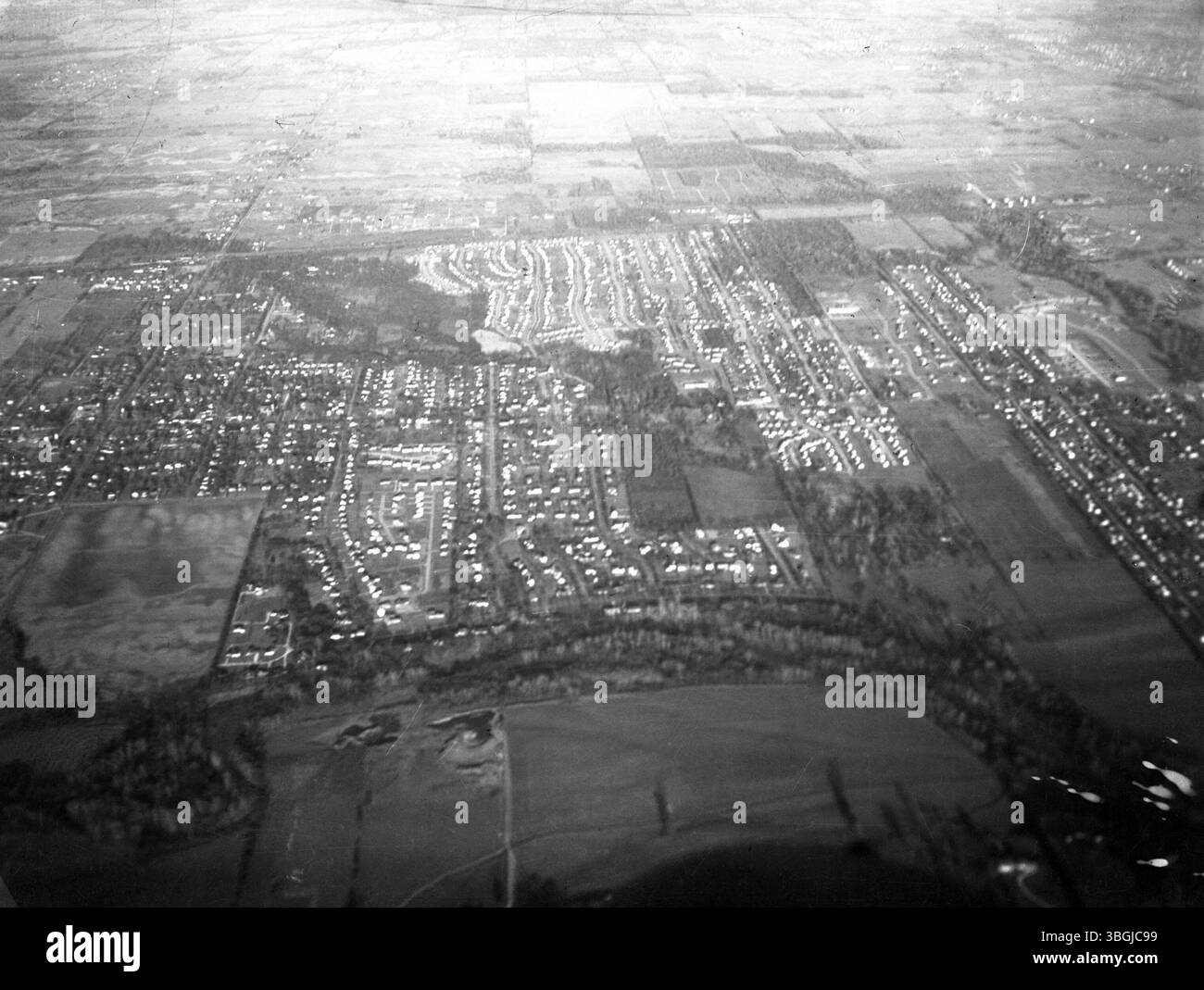 Circa 1955, an aerial photograph by A.V. Shirk shows the Worthington ...