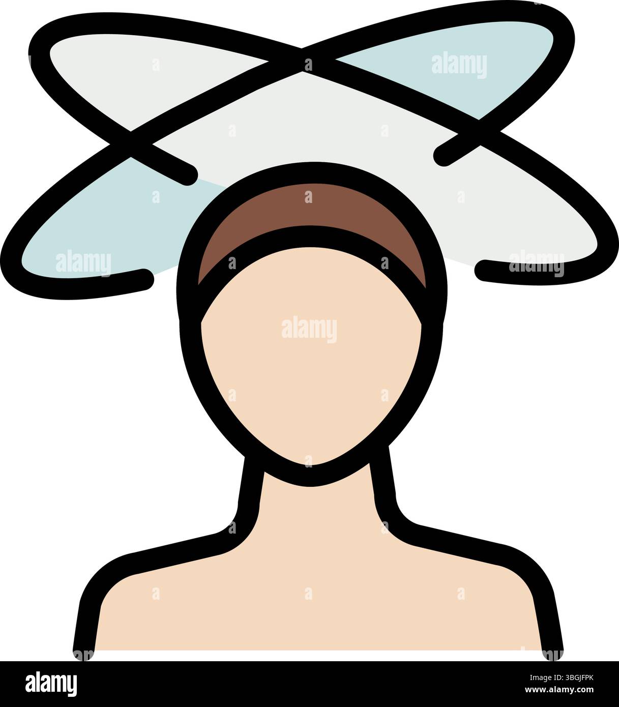 Dizziness head icon outline Stock Vector Images - Alamy