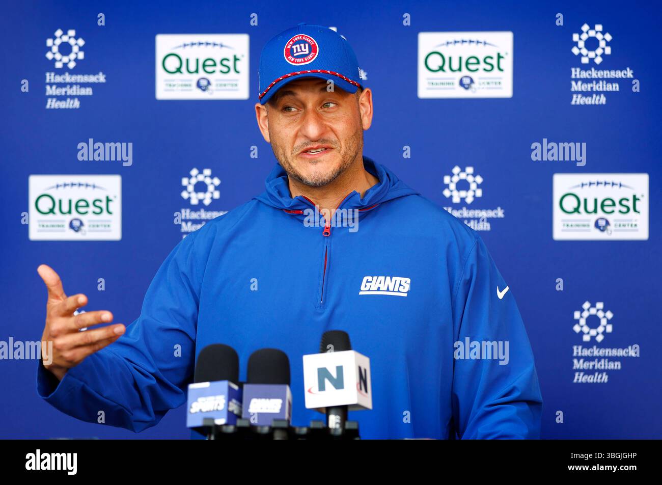 New York Giants special teams coordinator Michael Ghobrial talks to ...