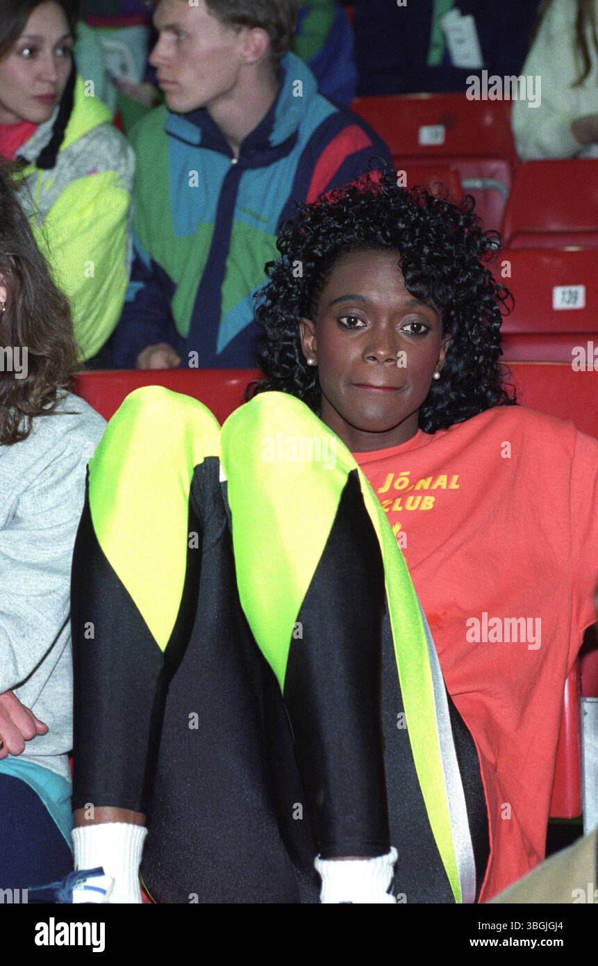 American / Jamaican athlete Sandra Farmer-Patrick (right) at Cosford ...