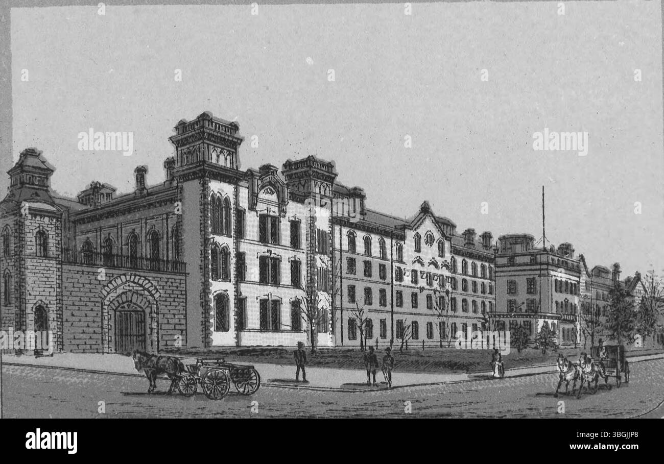 An illustration of the Ohio Penitentiary, which opened in 1834. It ...