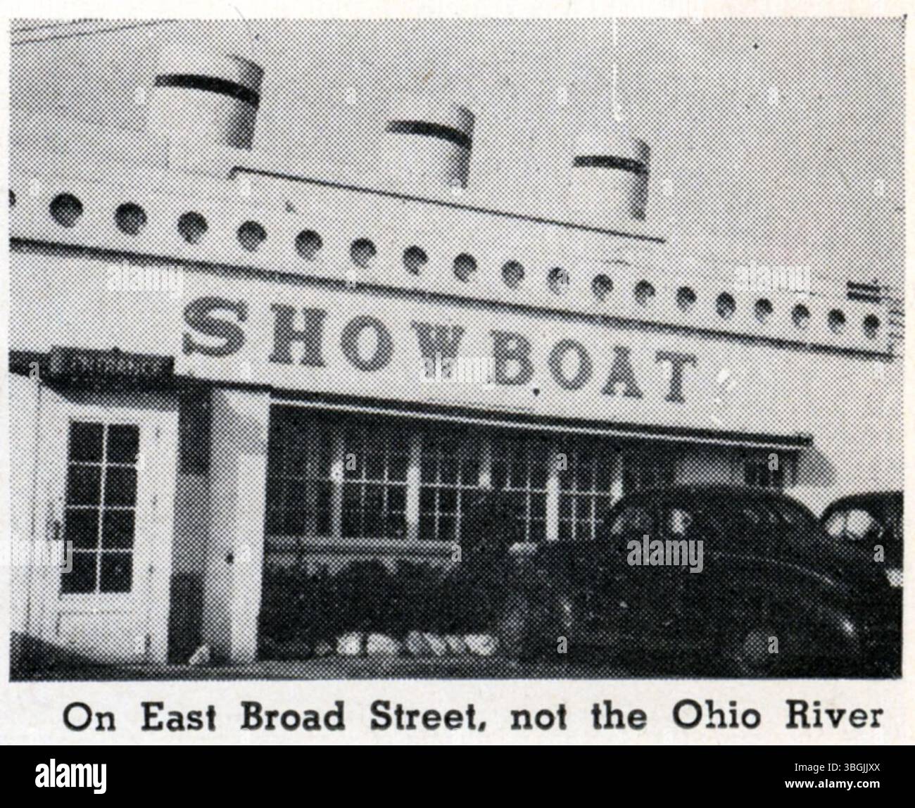 This 1945 photograph features the Showboat Restaurant, located on East ...