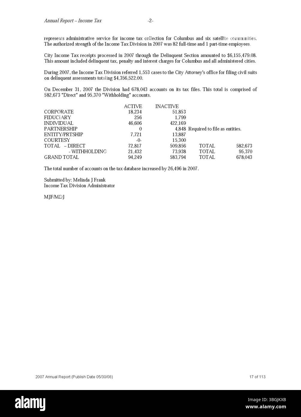 The 2007 City of Columbus Annual Report details the city's financial ...