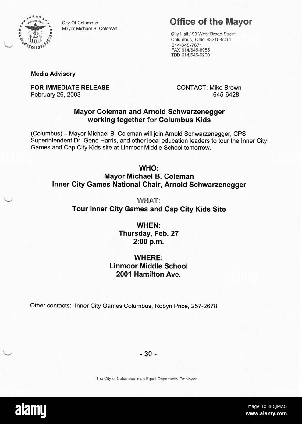 Columbus city council Cut Out Stock Images & Pictures - Alamy