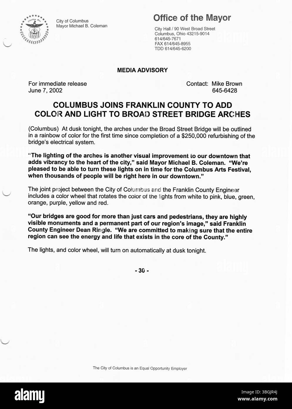 Columbus city council Cut Out Stock Images & Pictures - Alamy