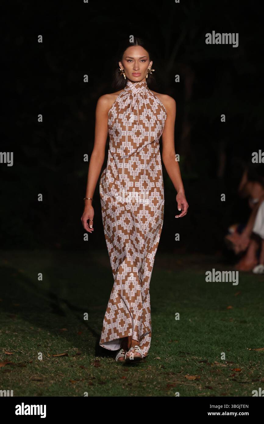 MIAMI BEACH, FLORIDA - JUNE 01: Model walks the runway at the Kene Kaya ...