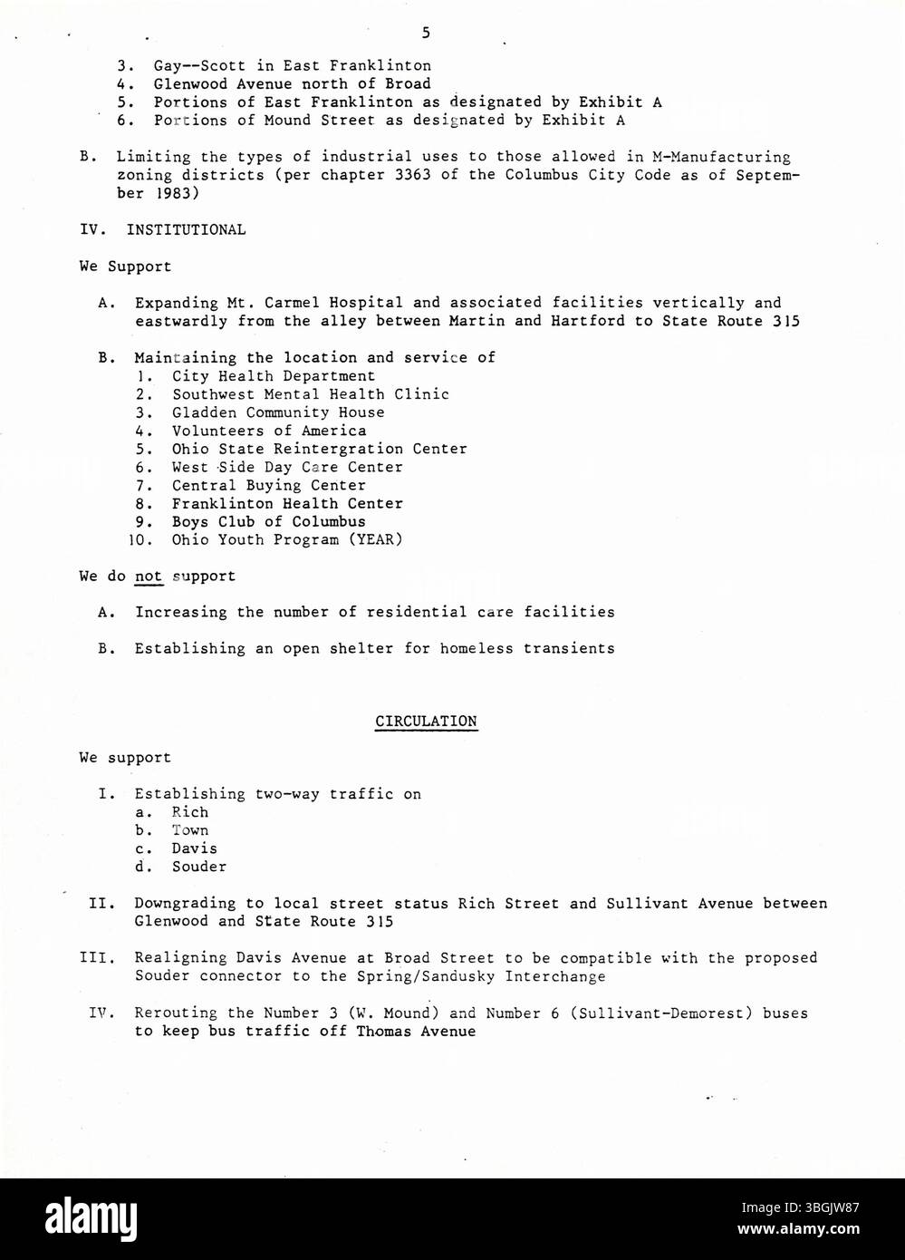 The 1983 Franklinton Area Plan Supplement provides revised development goals for land use ...