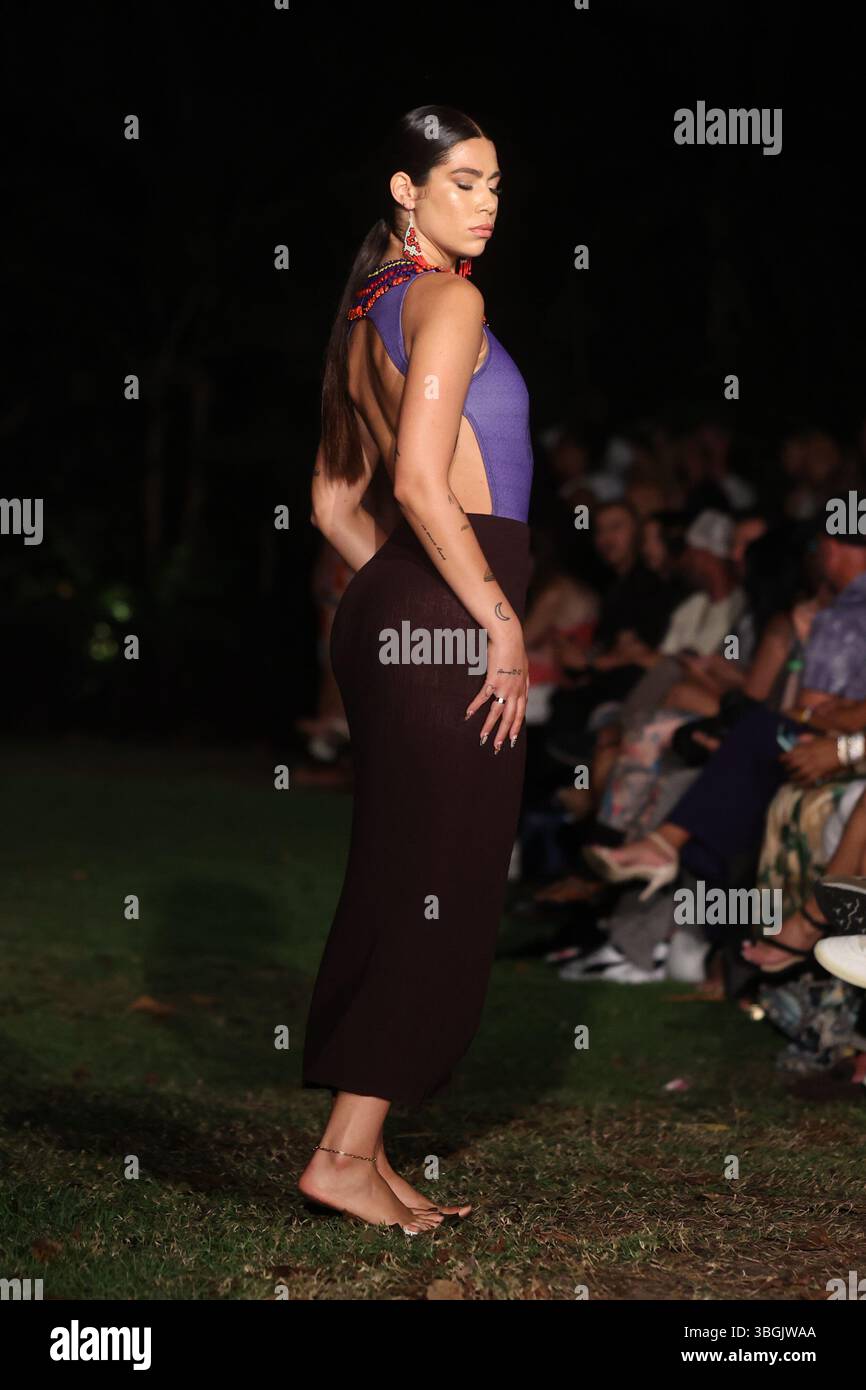 MIAMI BEACH, FLORIDA - JUNE 01: Model walks the runway at the Kene Kaya ...
