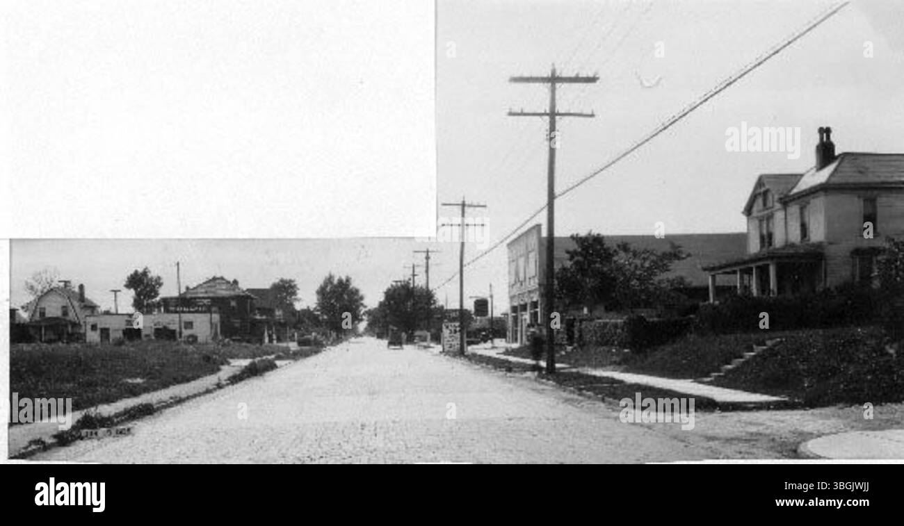This 1935 photograph shows West 5th Avenue at Fairview in Columbus ...