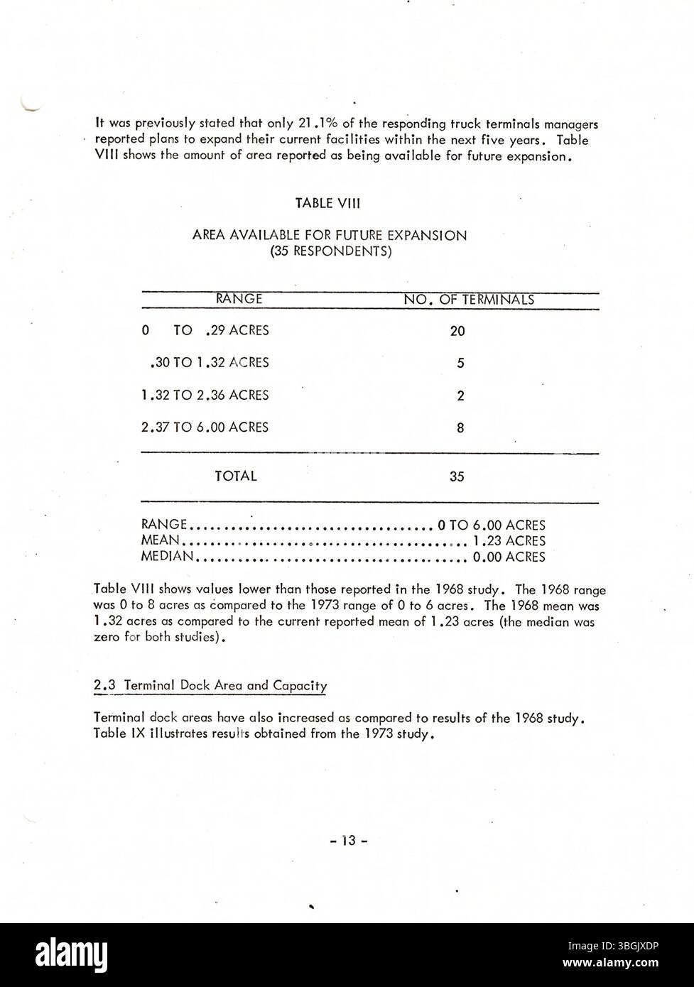 This update assesses the state of terminal facilities and their ...