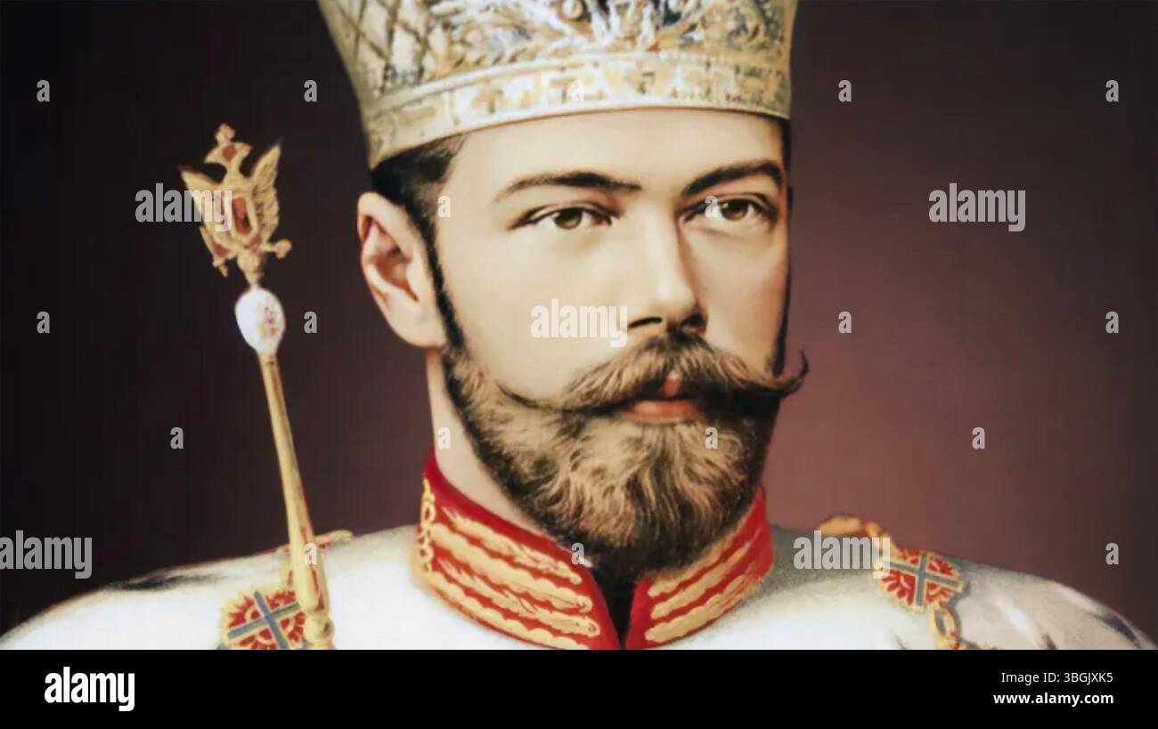 NICHOLAS II (1868-1918) as Emperor of Russia in his Coronation crown ...