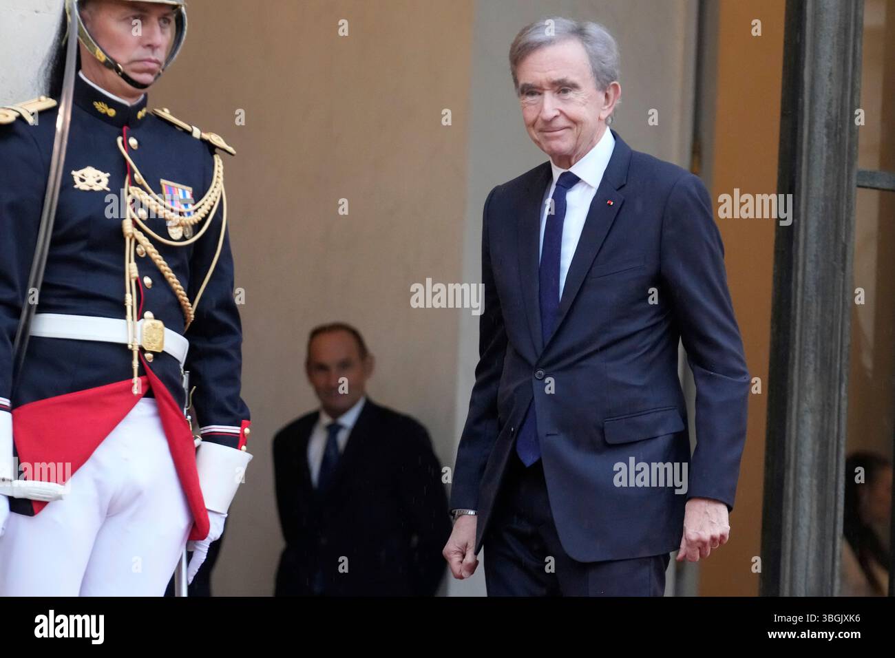 French luxury group LVMH CEO Bernard Arnault arrives at the Elysee ...