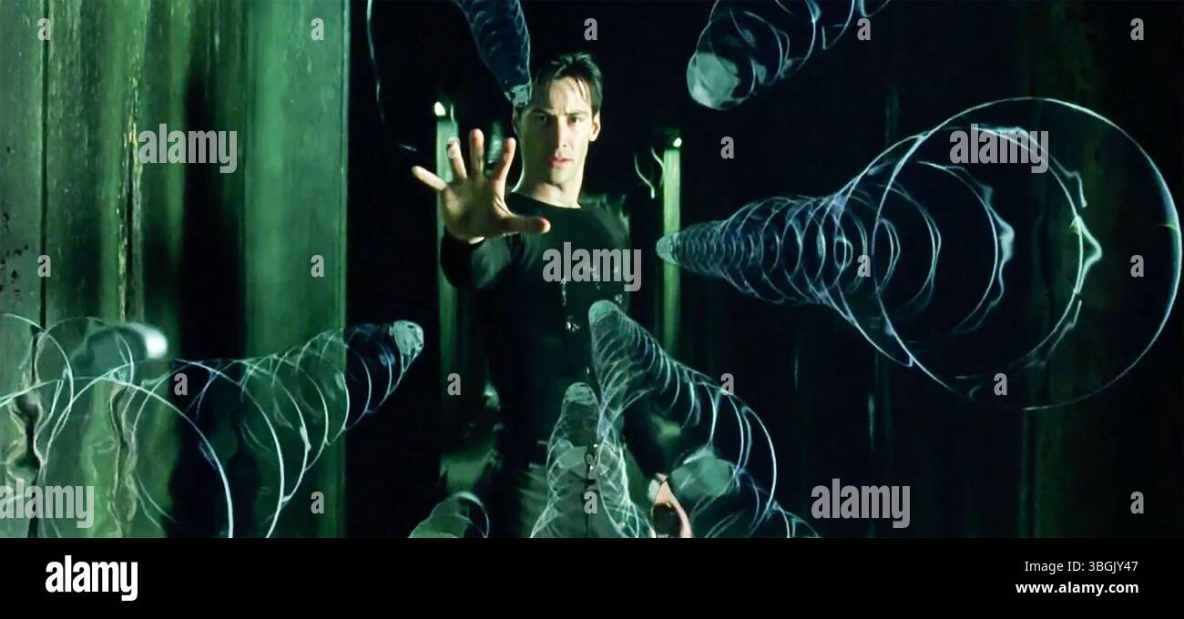 THE MATRIX 1999 Warner Bros. sci-fi film with Keanu Reeves as Neo Stock ...