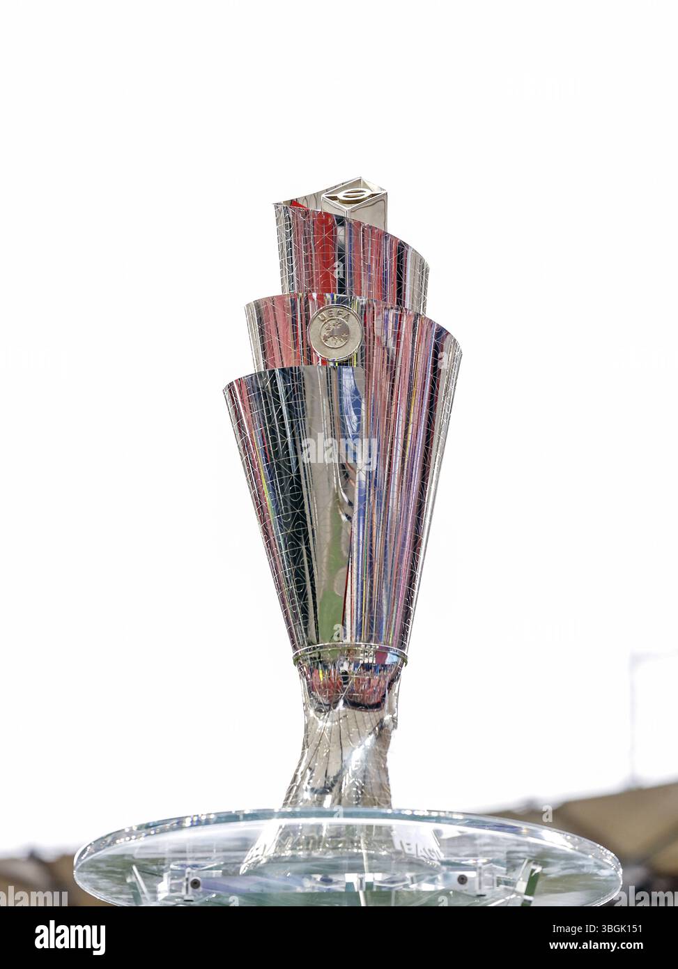 STUTTGART - The Nations League trophy prior to the UEFA Nations League ...