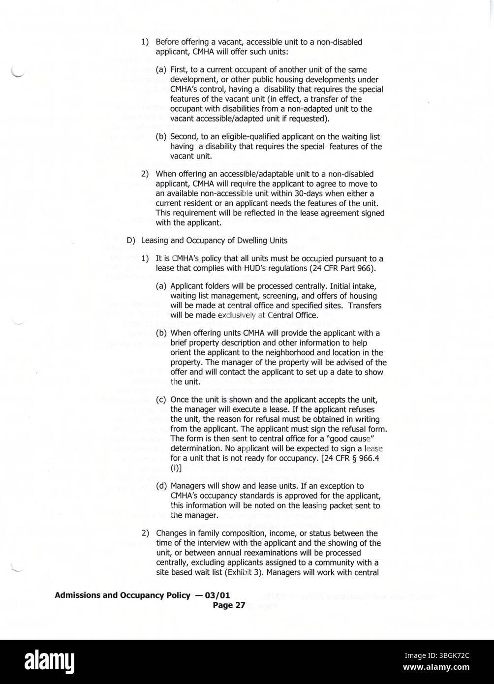 The 2001 PHA plan, prepared by the Columbus Metropolitan Housing ...