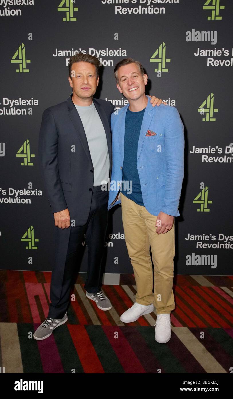 Jamie Oliver (left) and Matt Baker attend a photocall for Jamie's ...