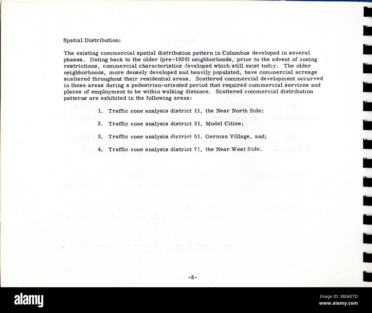 This section of the 1973 Columbus Land Use Study provides a detailed ...