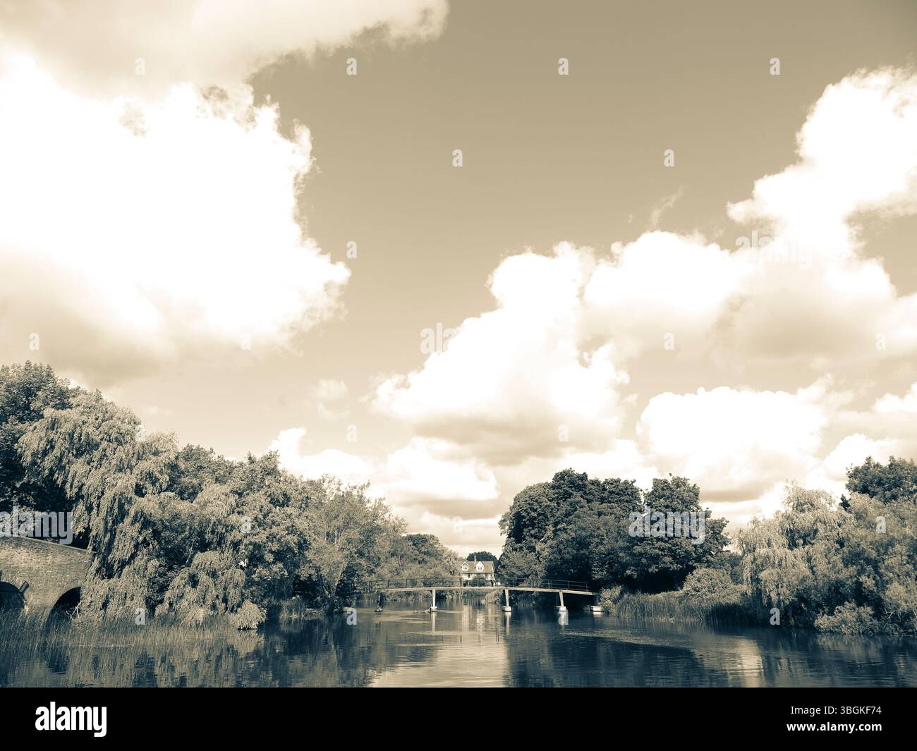 Monochrome, The River Thames at Sonning, (Three Men in A Boat), the ...