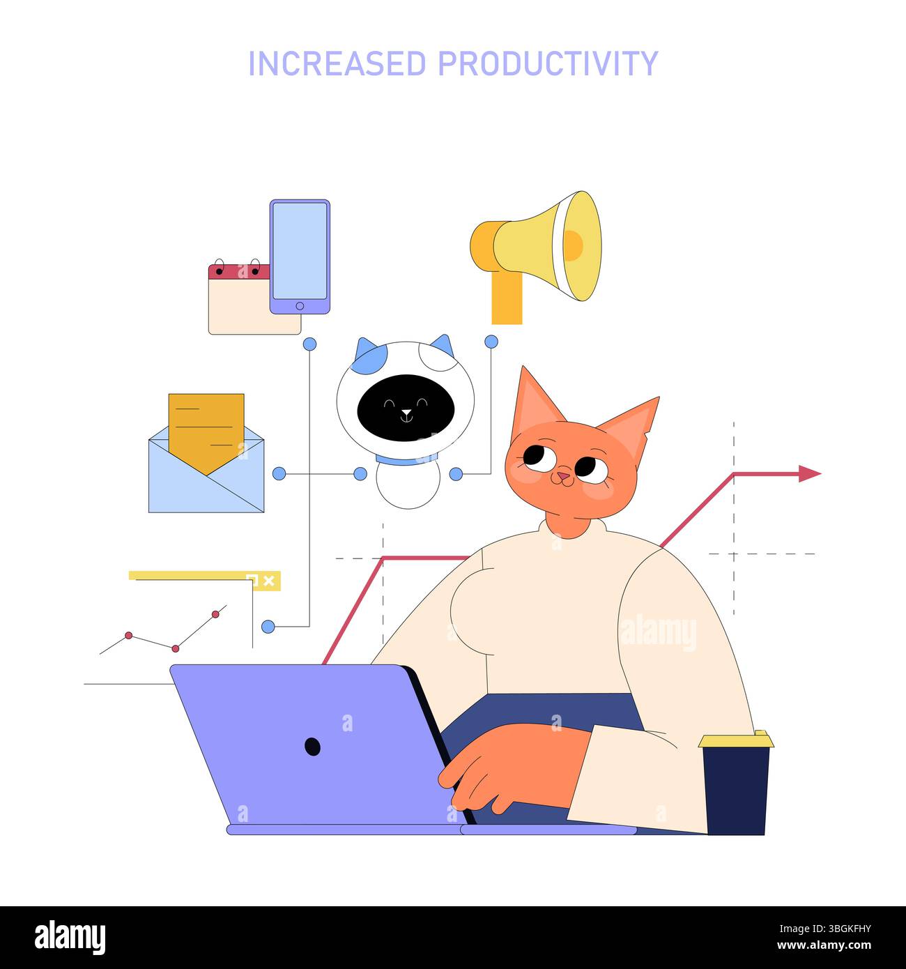 Ai boosts email productivity artificial hi-res stock photography and ...