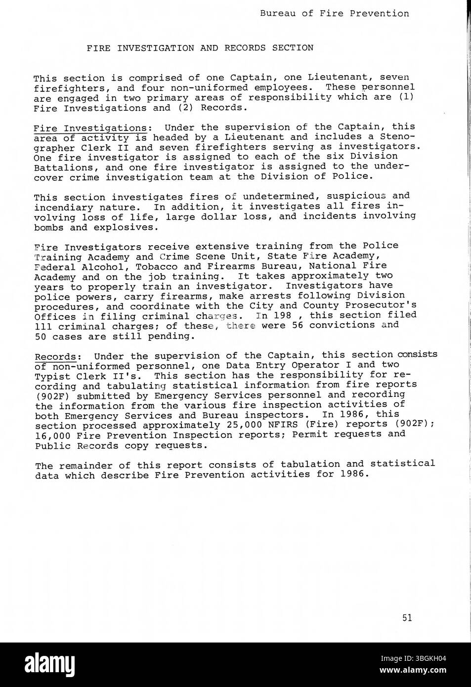 The 1986 Annual Report of the Columbus Division of Fire provides a ...
