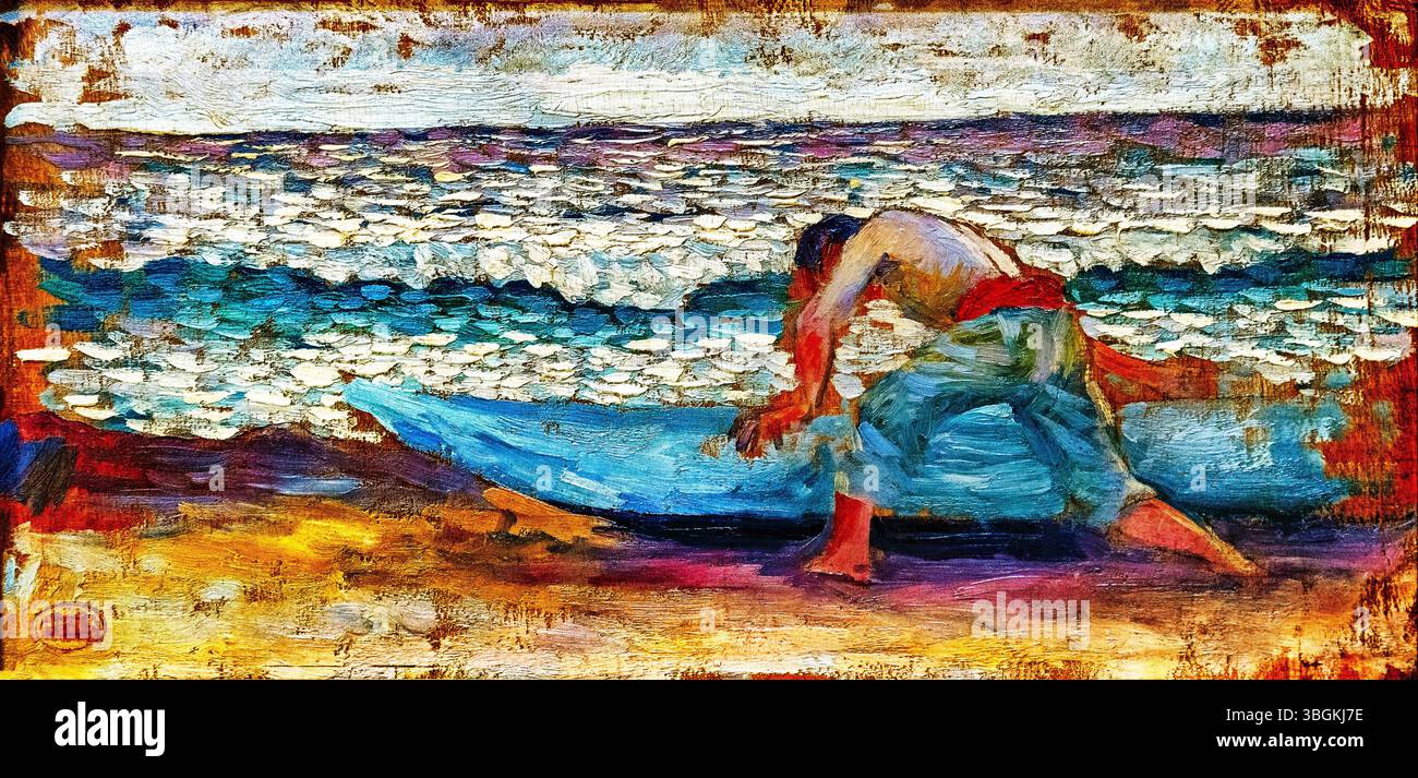 Homme à la barque by Henri-Edmond Cross – 1880 Neo-Impressionist Oil ...