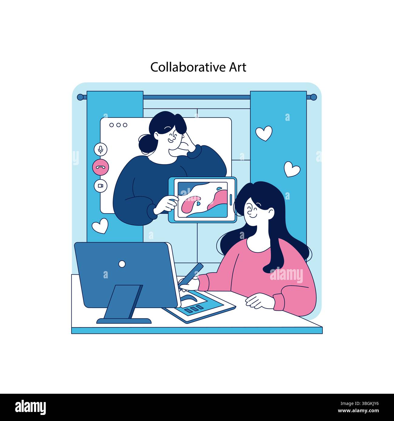 Two joyful individuals share Stock Vector Images - Alamy