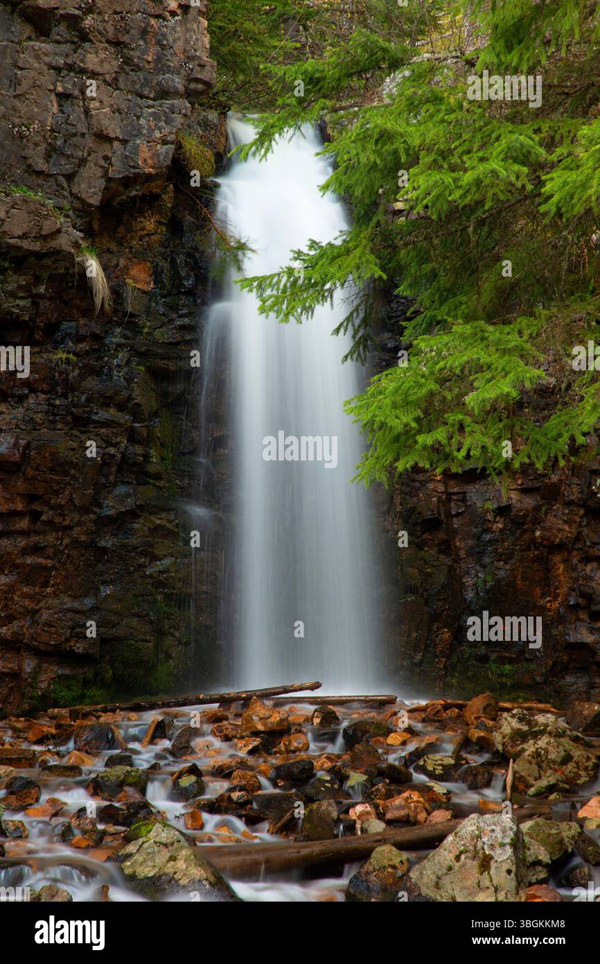 Memorial Falls along Memorial Falls Trail, Kings Hill Scenic Byway ...