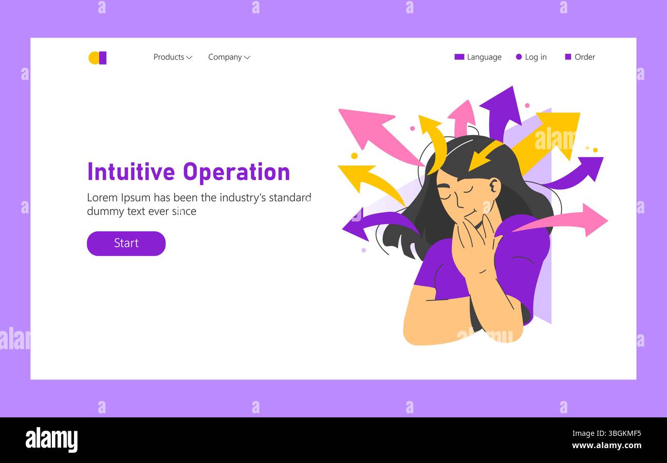 Intuitive Operation concept. Visual representation of easy interactions ...