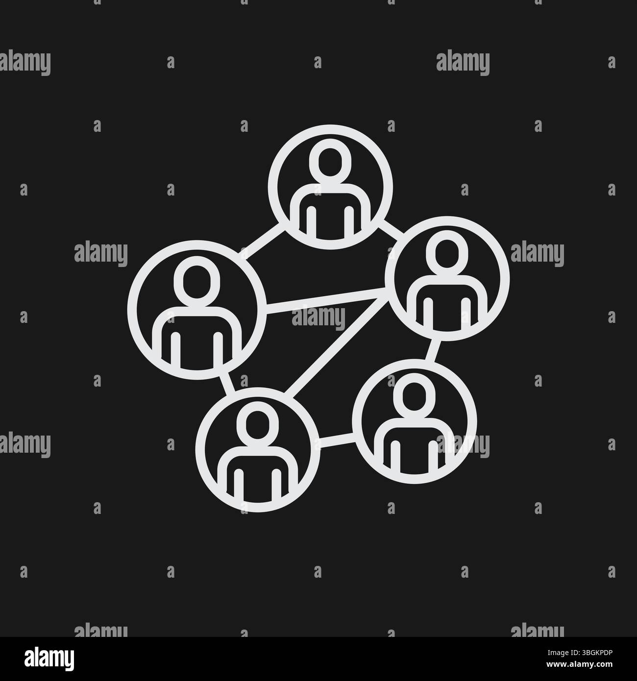 Team friends icon outline hi-res stock photography and images - Alamy