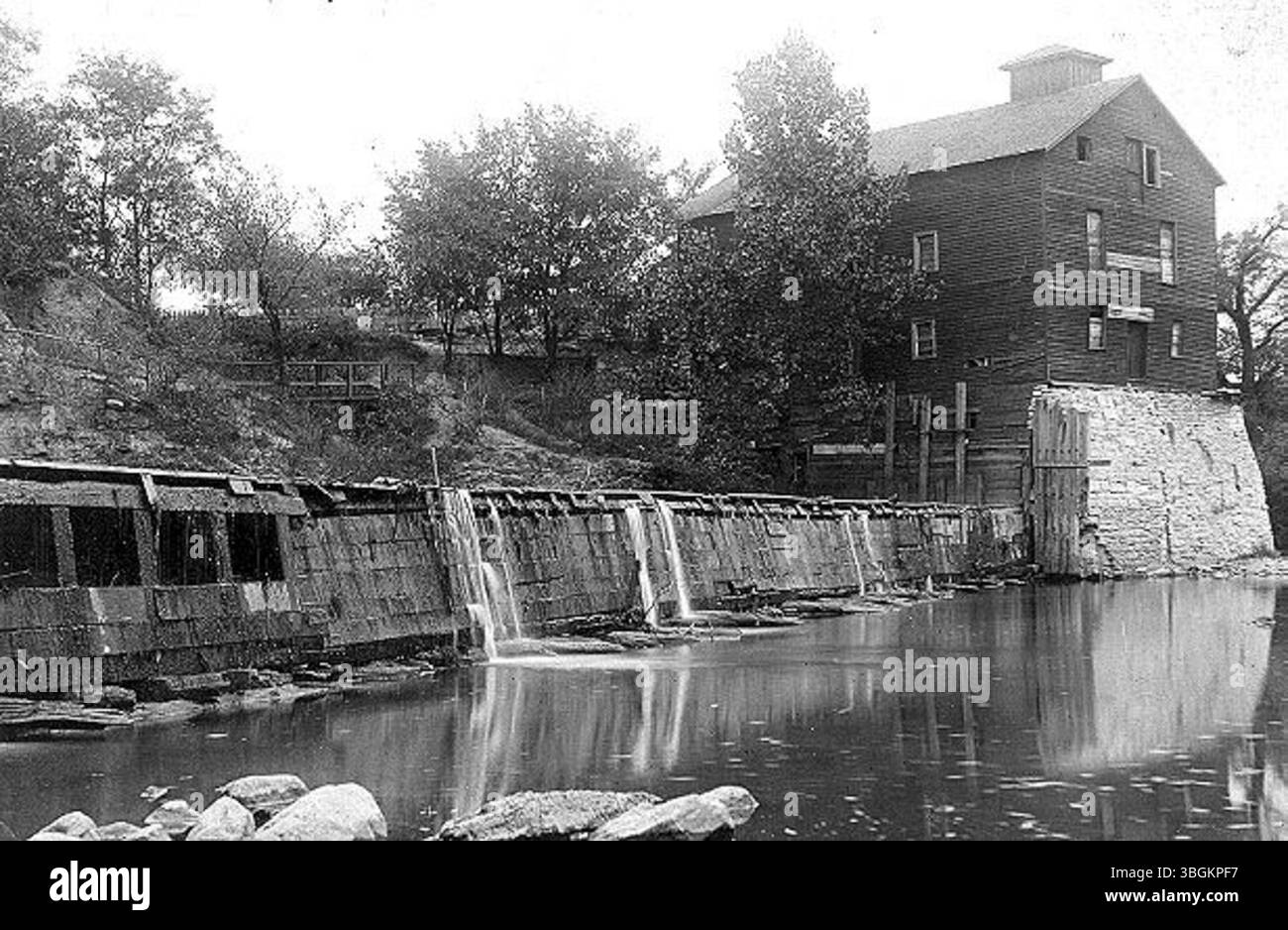 The Piatt Mill, built in 1810 by David Beers on the Olentangy River in ...