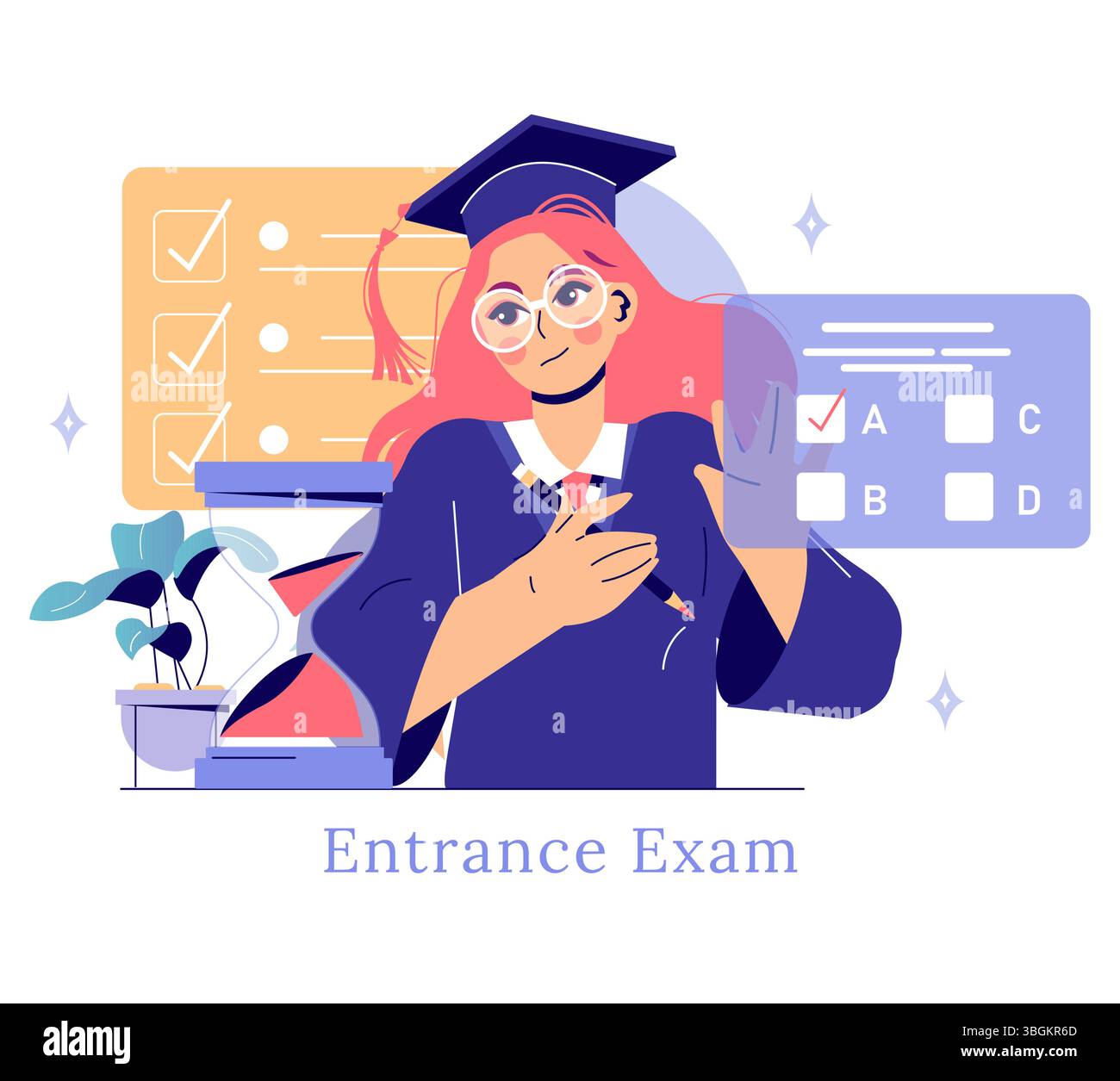 College entrance exam Stock Vector Images - Alamy