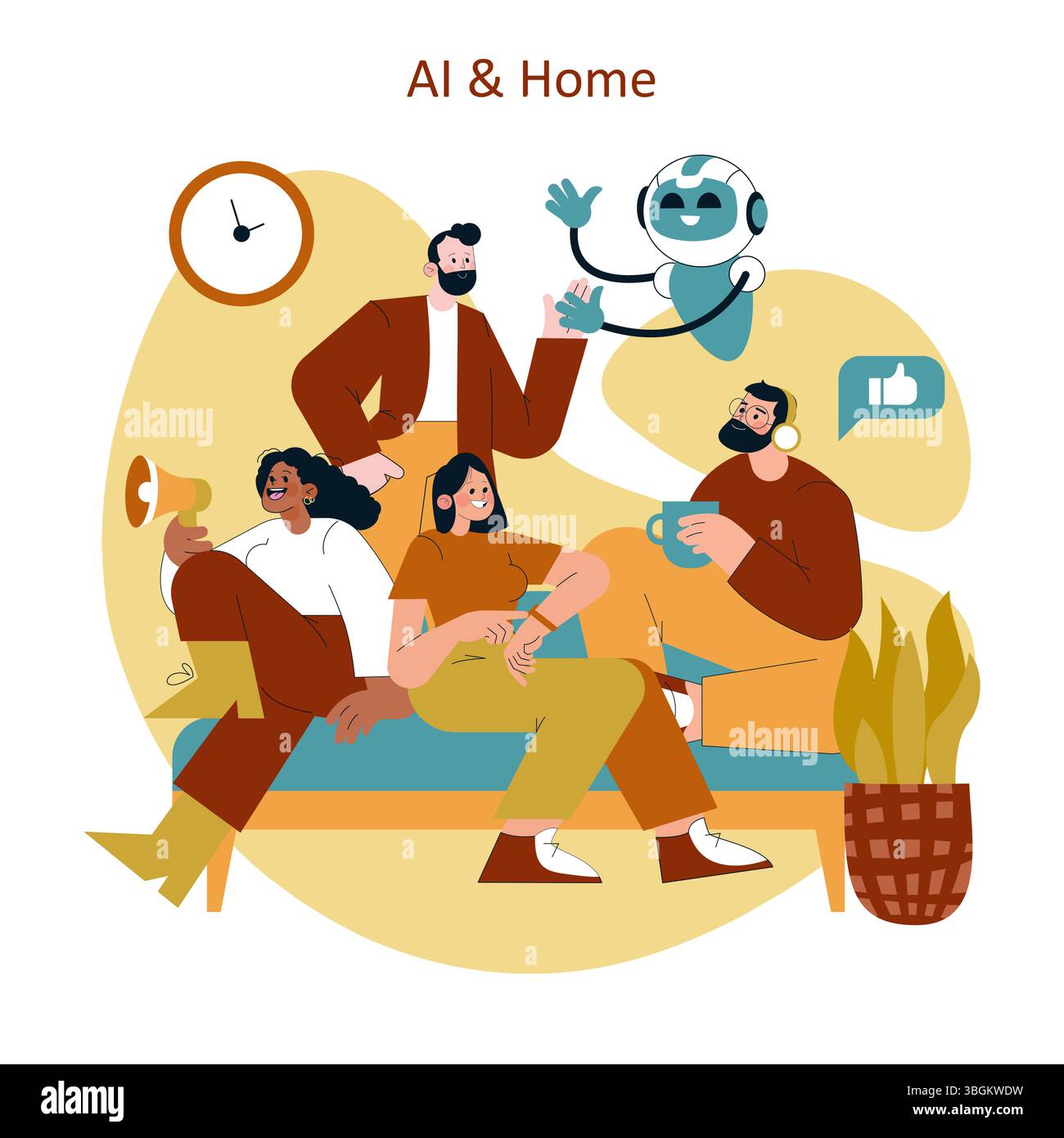 Integration technology home comfort Stock Vector Images - Alamy